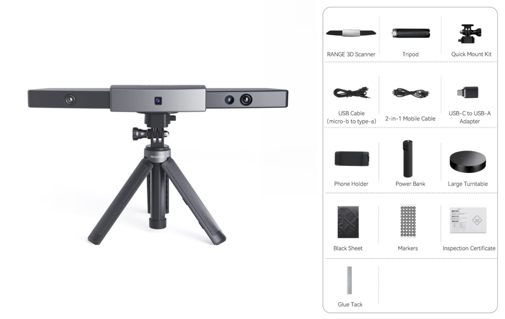 Revopoint Range 3D Scanner – Premium Package – 3D Lageret